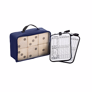 Triumph Sports 35-7335-2 Giant Wooden Lawn Dice Set, Brown, One Size