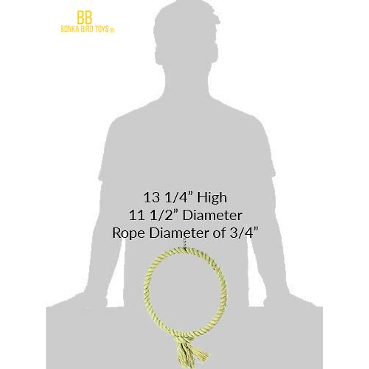 Bonka Bird Toys 1768 Medium Sisal Rope Swing Natural Roost Toy Toys Bird cage Cages