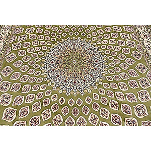 Unique Loom Narenj Collection Classic Traditional Textured Medallion Pattern Design Area Rug, 8' x 10' Rectangle, Green/Blue
