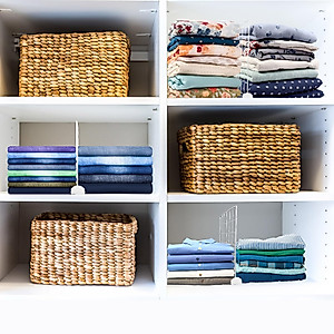 BOUTICOL 3 PCS Removable Wire Shelf Dividers Metal Closet Shelf Dividers Portable Closet Shelf Divider Wire Shelf Dividers for Closet Organization （White）