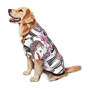 Large Dog Hoodie Spring-Happy-Easter-Bunny Pet Clothes Sweater with Hat Soft Cat Outfit Coat Medium