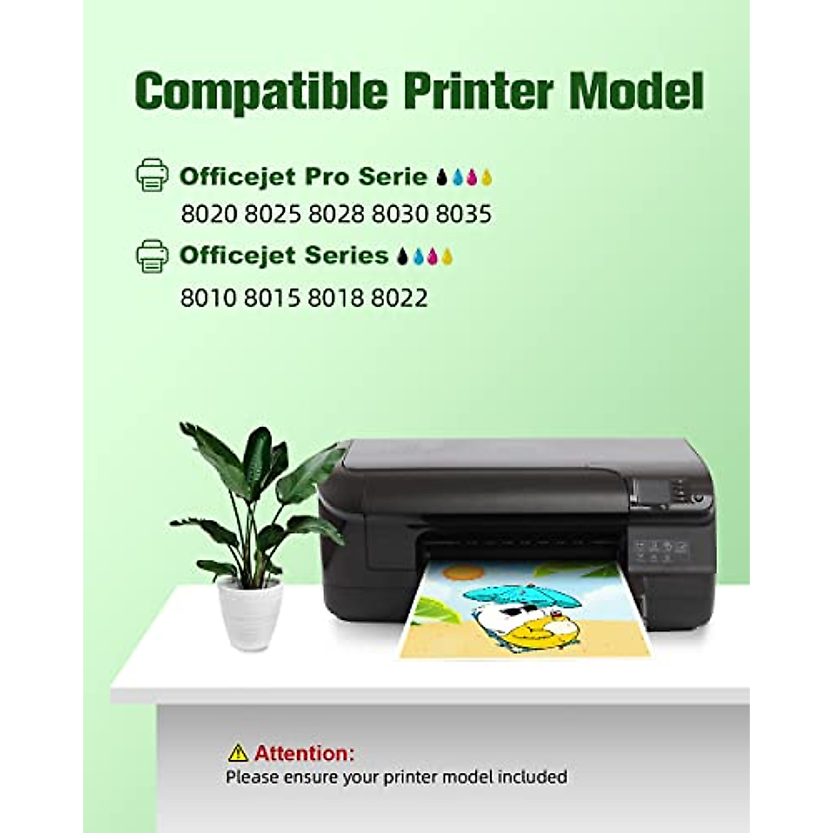 Q-image 910XL Ink cartridges Combo Pack Work with Officejet Pro 8020 8025 8035 8028 8022 8030 Printer(Black, Cyan, Magenta, Yellow, Total 4 Packs)