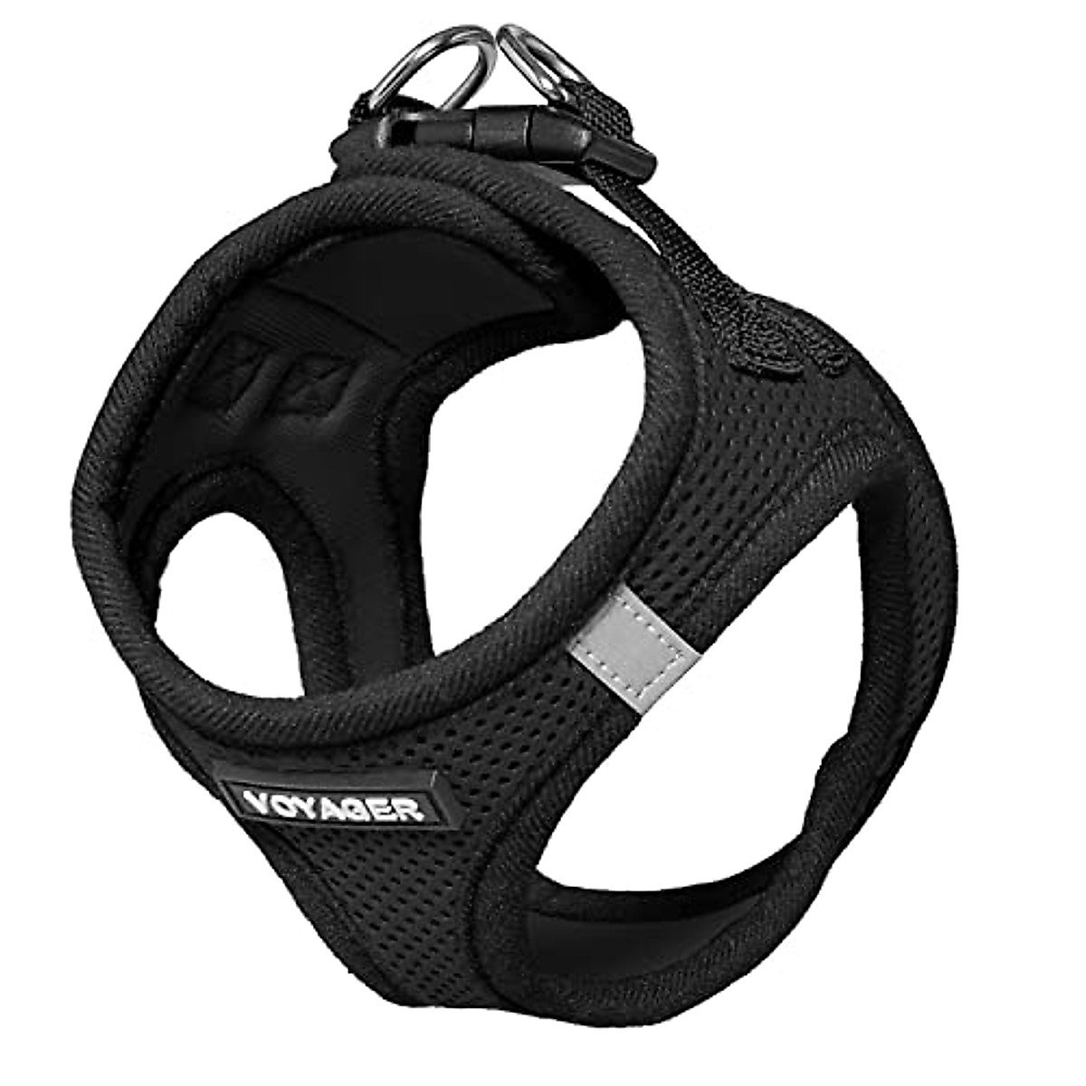 Voyager Step-in Air Dog Harness - All Weather Mesh Step in Vest Harness for Small and Medium Dogs by Best Pet Supplies - Harness (Black), Medium