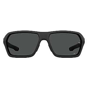 UA Recon Square Sunglasses, Matte Black Frame w/ Gray Lenses (1374555)
