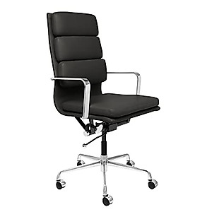 Laura Davidson Furniture SOHO II Tall Back Padded Management Chair (Black)