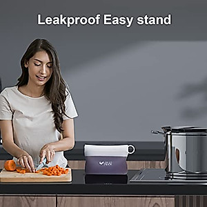 Winrock Silicone Reusable Storage bag Food Meal Storage Container, Outdoor, Travel, Makeup, Versatile Storage, Leakproof, Heat Resistant, Dishwasher safe.