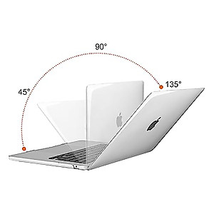 MOSISO Compatible with MacBook Air 15 inch Case 2023 Release A2941 M2 Chip, Protective Plastic Hard Shell Case Cover&Vertical Sleeve Bag with Pocket, Crystal Clear&Black