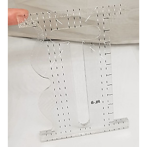 HONEYSEW Quilting Ruler Sid is A Straight,Curvy Quilting Tool with A Cut Out Center to Helping You Create Some Amazing Designs