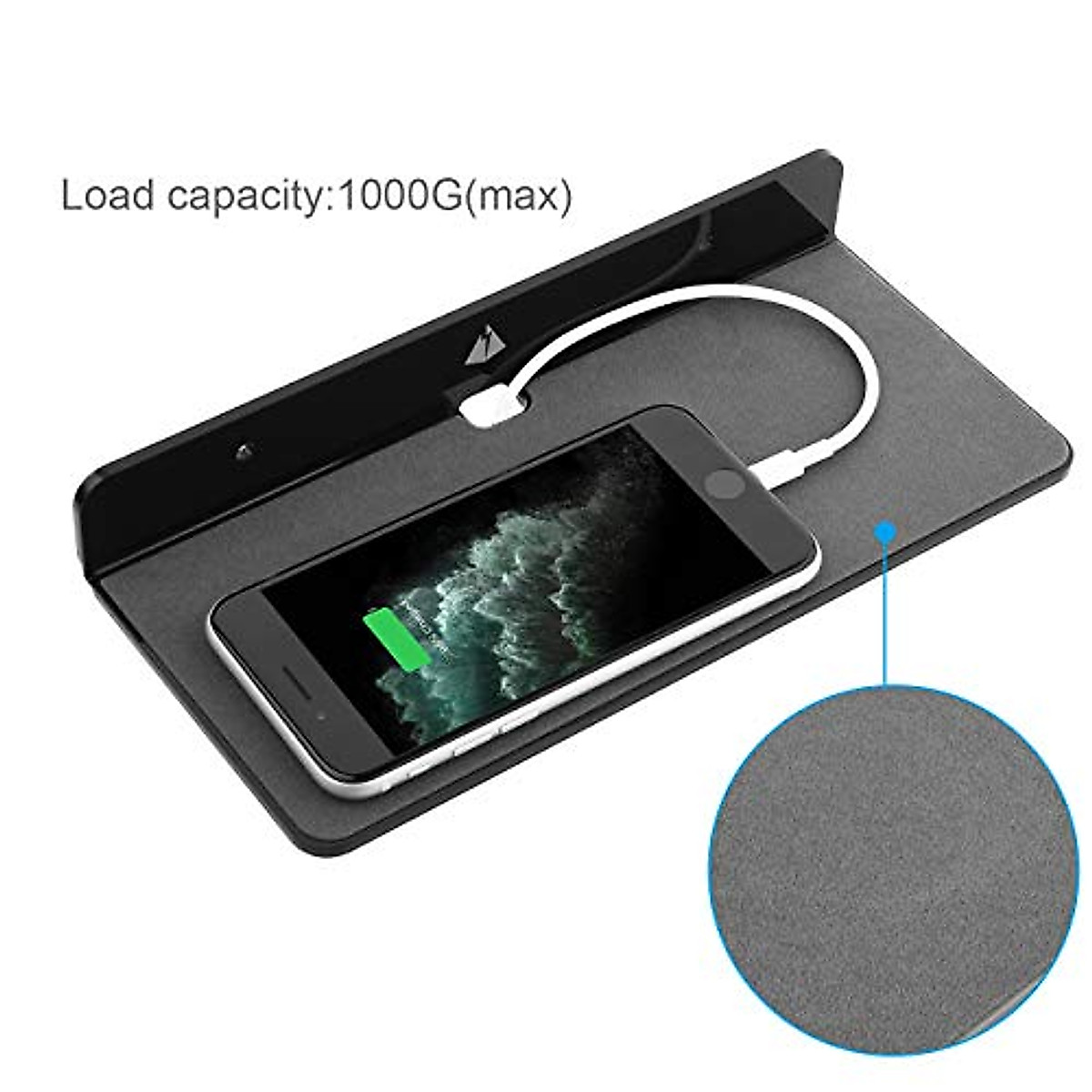 Wall Shelf Speaker Stand, TXEsign Small Wall Shelf Speaker Mount for Bluetooth Speaker, Webcam, Cell Phones, Toy Display Shelf Acrylic Floating Speaker Shelf (9-Inch (Black))