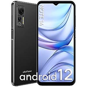 Ulefone Note 14 Unlocked Cell Phone, Android 12 OS 6.52" Display Helio A22 Processor 7GB+16GB Storage 4500mAh 8MP Main Camera 3-Card Slot Practical Toolkits 4G Unlocked Global Smartphone (Black)