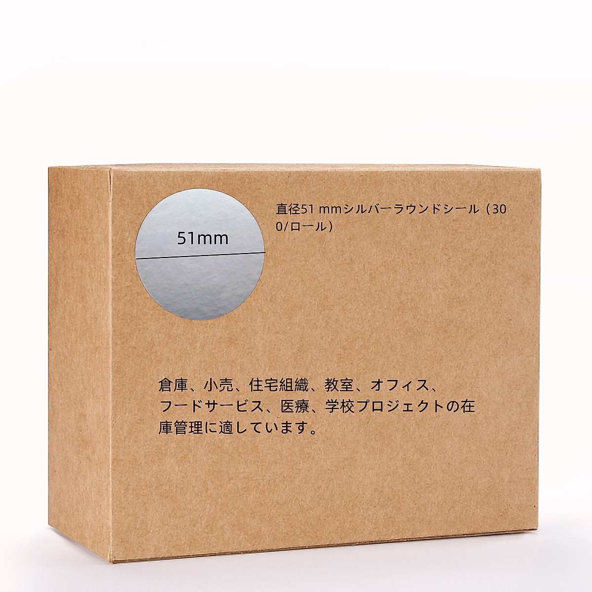 Hybsk 2 inch Color Coding Dots Silver Stickers Round Embossing Labels Adhesive Label 300 Per Roll (Silver)