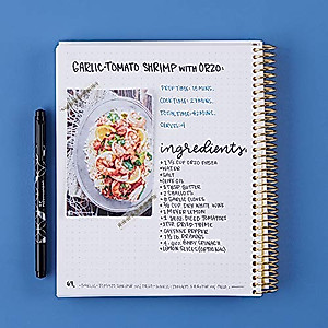 Erin Condren 7" x 9" Spiral Bound Dot Grid Journal Notebook - Starry Sky. 5mm Dot Grid. 160 Page Writing, Drawing & Art Notebook. 80Lb Thick Mohawk Paper. Stickers Included