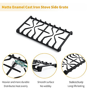 WB31X27151 Stove Grate Replacement Parts for GE Stove Parts WB31X24736 Burner Grate for General Electric Gas Range Parts Stove Surface Burner Side Grate GE Gas Cooktop Cast Iron Rack 1 Pack