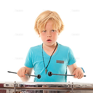 AUEAR, 10 Pack Solid Plastic Bell Mallets Percussion Sticks Hammer Drum Xylophone 11 Inch Black