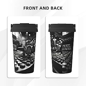 WANGXUEE Movies Clapperboard Print 500ml Stainless Steel Travel Tumbler Double Wall Vacuum Insulated Coffee Mug