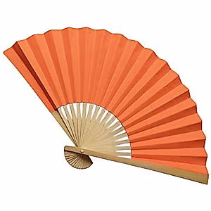 RAZZUM Decorative Folding Fans Traditional Chinese Fans Hand Held Fans Paper Bamboo Folding Fans Handheld Folded Fan for Church Wedding Hand Holding Fans Decor Fan