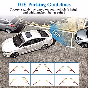 DoHonest Wireless Backup Camera for Car with 5" Monitor, HD 1080P No Delay Bluetooth Backup Camera System for Truck Pickup Minivan Support Add Second RV Camera DIY Installation to Avoid Drill Hole S4