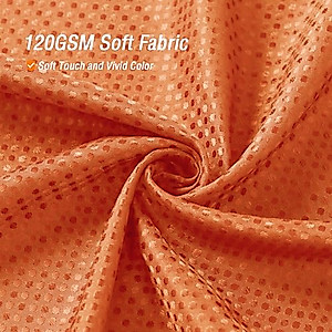 Gibelle Burnt Orange Shower Curtain, Waffle Weave Textured Fabric Shower Curtain for Bathroom - Soft Cloth & Hotel Spa Luxury, Water Repellent, Machine Washable, 72X72, Burnt Orange