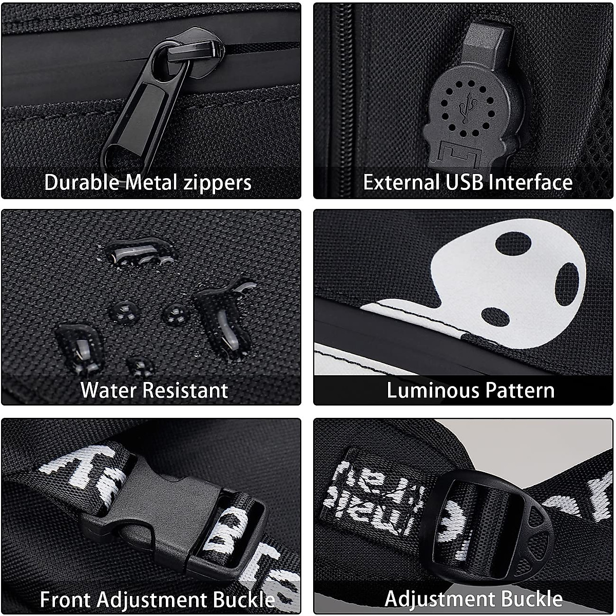 Anime Laptop Backpack for Boys, Kodama School Bags Bookbags for Teen Boys