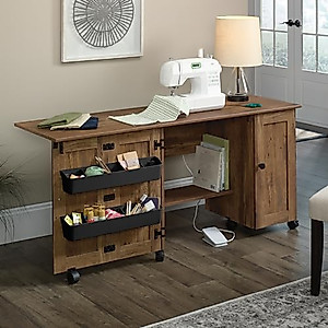 Sauder Miscellaneous Storage Sewing/Craft Cart/ Pantry cabinets, Vintage Oak finish