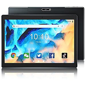 Tablet 10.1 Inch Android 10.0 Tablets, Google Certificated Wi-Fi Tablets, 1.6 GHz Quad Core Processor, 32GB Tablets with 128GB Expansion, IPS HD Screen, Dual Camera, Supports Bluetooth, Black…