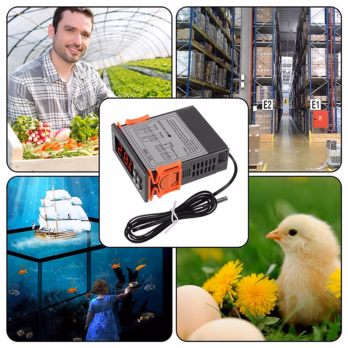 Dorhea STC-1000 Digital Temperature Controller AC 10A 110V-220V Digital ...