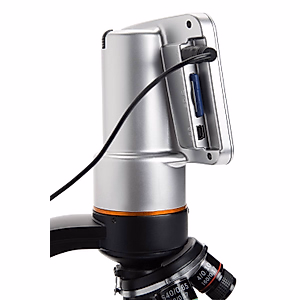 Celestron – TetraView LCD Digital Microscope – Biological Microscope with a Built-In 5MP Digital Camera – Adjustable Mechanical Stage –Carrying Case and 2GB Micro SD Card