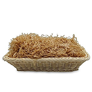 Gift Basket Kit with 1 x Basket, 2 x Bows, 2 x Cellophane Bags and 1 x Shredded Paper for Christmas, Birthday, Wedding, Easter 30 x 20 CM