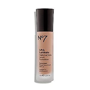 No7 Lift & Luminate TRIPLE ACTION Serum Foundation - Warm Beige