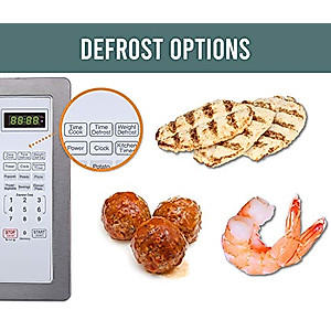 Farberware Countertop Microwave 1000 Watts, 1.1 cu ft - Microwave Oven With LED Lighting and Child Lock - Perfect for Apartments and Dorms - Easy Clean White, Platinum