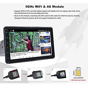 JOYING 9 Inch Single Din Touch Screen Car in-Dash Navigation GPS Units Android 10 IPS Screen 1280x720 Car Stereo Multimedia Player 4GB+64GB Support 4G SIM Card/5Ghz WiFi/FM Radio/DVR/Bluetooth 5.1
