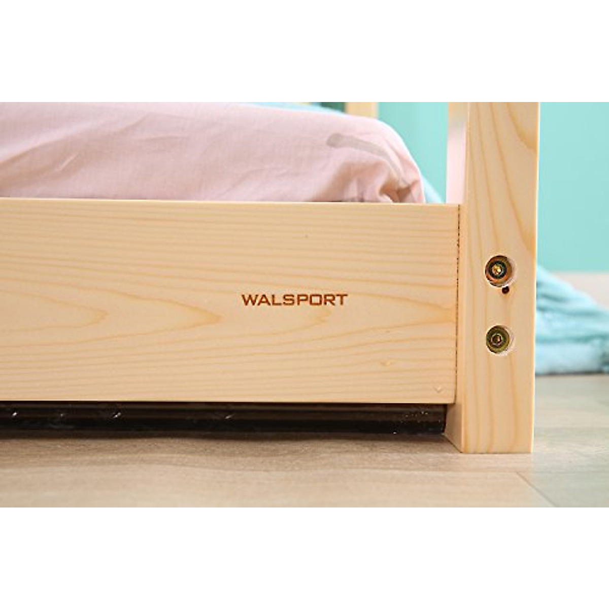 Bestmart INC Toddler Montessori Floor Bed, Twin Size House Bed Frame for Kids Floor Bed Children Bedroom Furniture, Pine Wood Non-Toxic