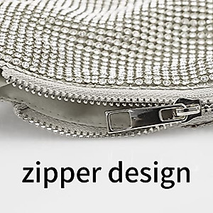 Women Rhinestone Purse Sparkly Hobo Bag Crystal Clutch Purses Shiny Handbag Shoulder Bags for Party Evening Prom Wedding