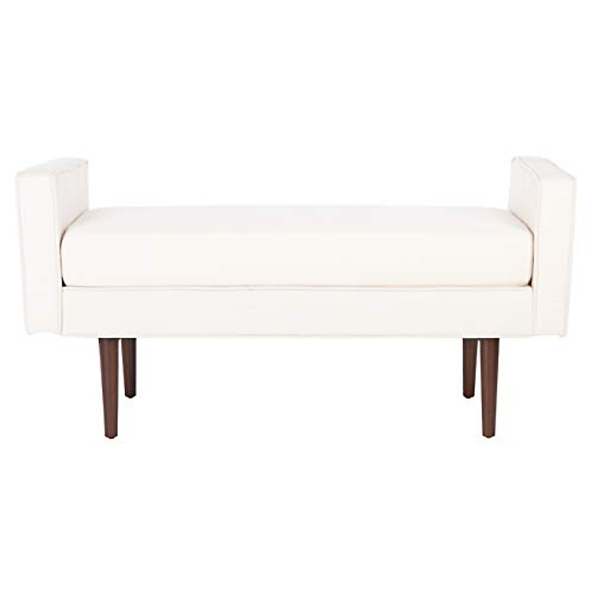 Safavieh Home Henri 49-inch Mid-Century Light Beige and Walnut Bench