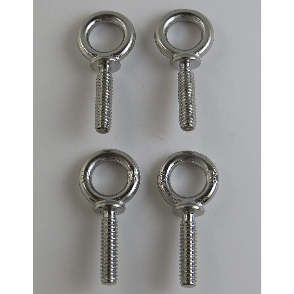 US STAINLESS 4 Pieces Stainless Steel 316 1/4" x 1" UNC Machinery Eye Bolt Marine Grade Pitch of 20