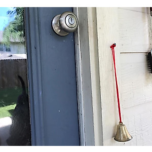 Craft Bells,2PCS Brass Bell(2" X 2") Vintage doorbell for DIY Craft Cow Horse Sheep Dog Camel Bells Home Garden Christmas Tree Decoration Bells KSI(Loud Sound)