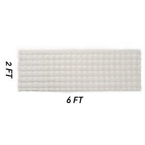 White Fluffy Faux Fur Rug - 2x6 Feet Fuzzy Sheepskin Throw Rug, Ultra Soft Shag Rug for Bedroom,Living Room,Fireplace,Nursery Decor