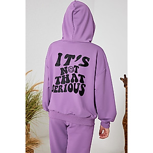 blibean Teen Boy Fall Clothes Sets Jogging Jogger Outfit Little Girl Hoodies Two Piece Sweat Pants Comfy 2pc CLothes Age 12T-13T (Size 12-13 Year) Purple