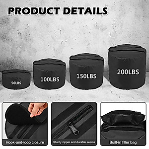 NAIZEA Training Sandbag, Heavy Duty Workout Sandbags Fitness Weights Sandbags for Training, Fitness, Lifting, Cross-Training Workouts, Exercise and Military Conditioning (Black, 150LB)