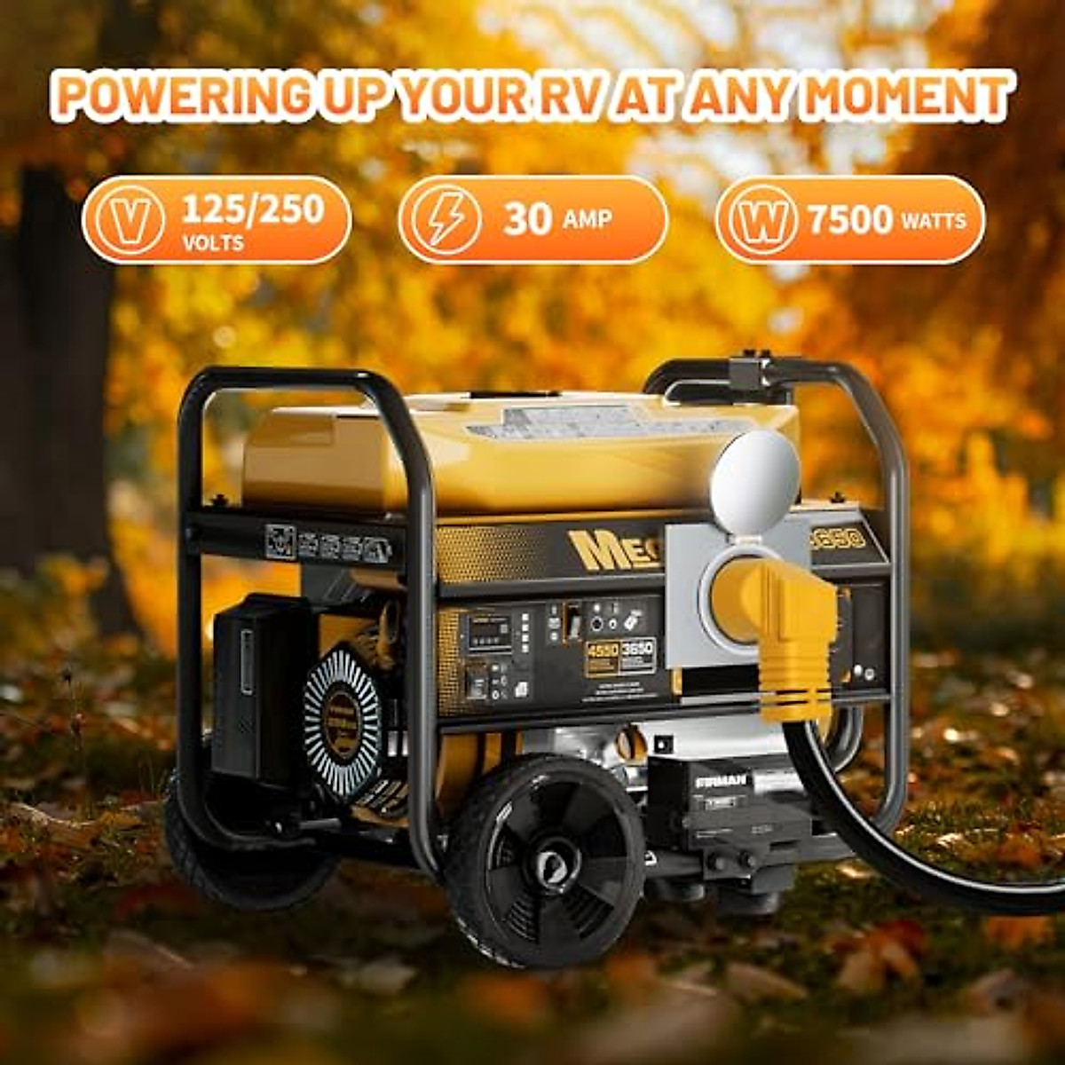MECMO NEMA L14-30P to TT-30R L5-30R RV Generator Power Adapter, 4 Prong Twist Locking Generator Male Plug to Travel Trailer RV Female Cord 30 Amp RV Splitter for RV Trailer Camper Generator Charging