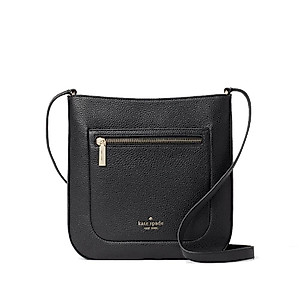 Kate Spade New York Womens Leila Leather Pebbled Crossbody Handbag Black O/S