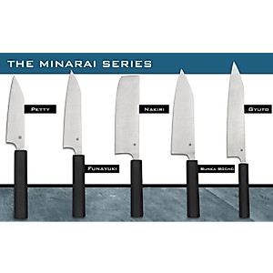 Spyderco Minarai Gyuto Premium Kitchen Knife with 10.13" CTS BD1N Super Blue Stainless Steel Blade and Polypropylene Handle - K19PBK