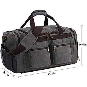 Weekender Overnight Duffel Bag Shoe Pocket for Women Men Weekend Travel Tote Carry On Bag