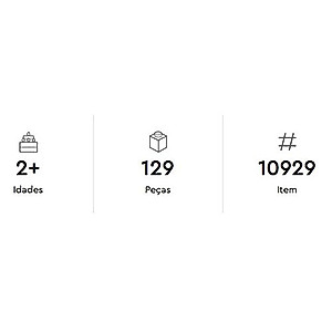 LEGO DUPLO Town Modular Playhouse 10929 Dollhouse with Furniture and a Family, Great Educational Toy for Toddlers (130 Pieces), Multicolor