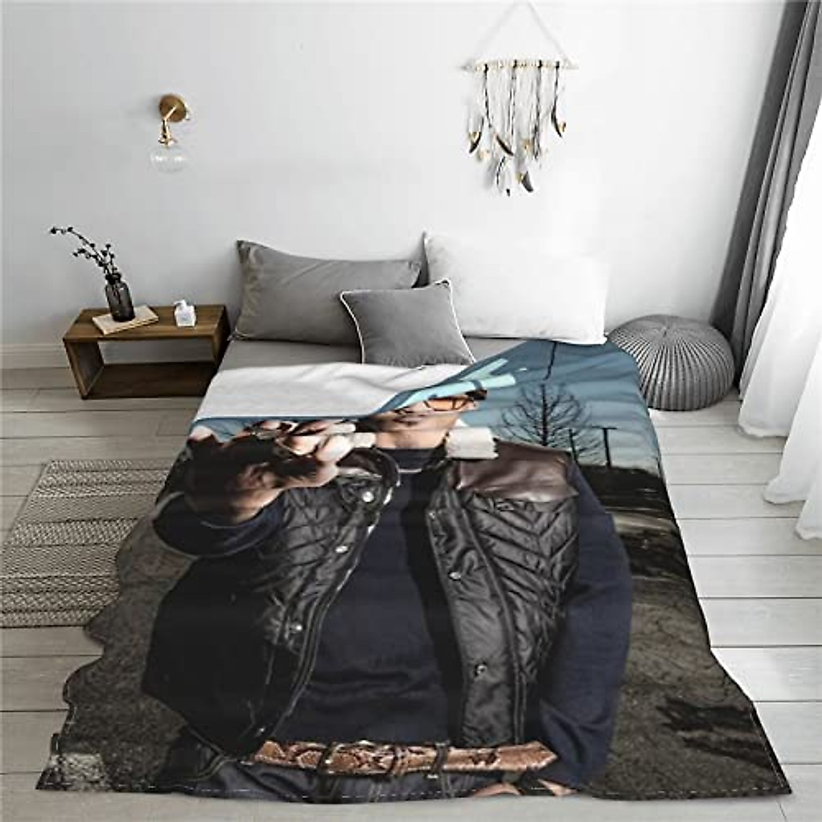 Flannel Blanket August Alsina Soft Lightweight Throw Blanket Warm Durable Sofa Couch Decor Beding 50"X40"