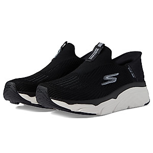 Skechers Women's Hands Free Slip-Ins Max Cushioning Elite-Smooth Transition Sneaker, Black/White, 8