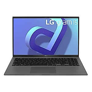 LG gram (2022) Laptop 15Z90Q 15.6" Touchscreen, Intel 12th Gen Core i7, 16GB RAM, 512GB SSD, Windows 11, Gray