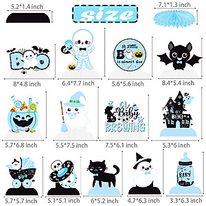 A Baby is Brewing Honeycomb Centerpieces 13Pcs Halloween Baby Shower Table Decorations Halloween A Little Boo is Almost Due Baby Shower Centerpieces Decorations for Pregnancy Party Supplies