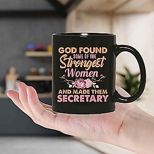 Inspirational Gift Unique Secretary Gifts For Strong Women - For Gods Chosen - 11oz 15oz Black Coffee Mug