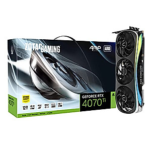 ZOTAC Gaming GeForce RTX 4070 Ti AMP Extreme AIRO DLSS 3 12GB GDDR6X 192-bit 21 Gbps PCIE 4.0 Gaming Graphics Card, IceStorm 2.0 Advanced Cooling, Spectra 2.0 RGB Lighting, ZT-D40710B-10P